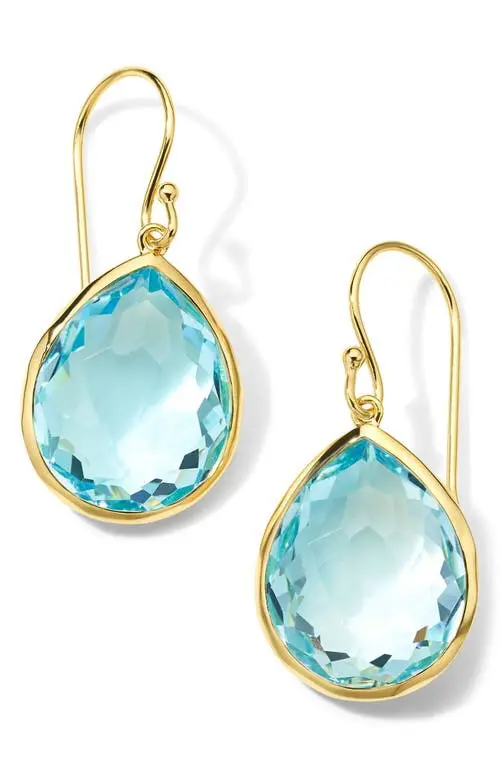 Ippolita Medium Rock Candy Teardrop Earrings - Blue/gold