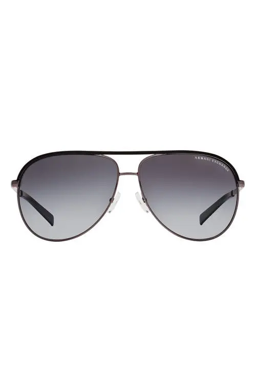 Armani Exchange 61mm Gradient Aviator Sunglasses