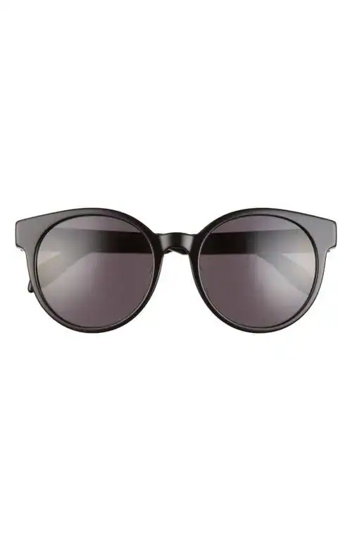 Alexander Mcqueen 55mm Round Sunglasses In Black/ Grey - 36  display picture 1