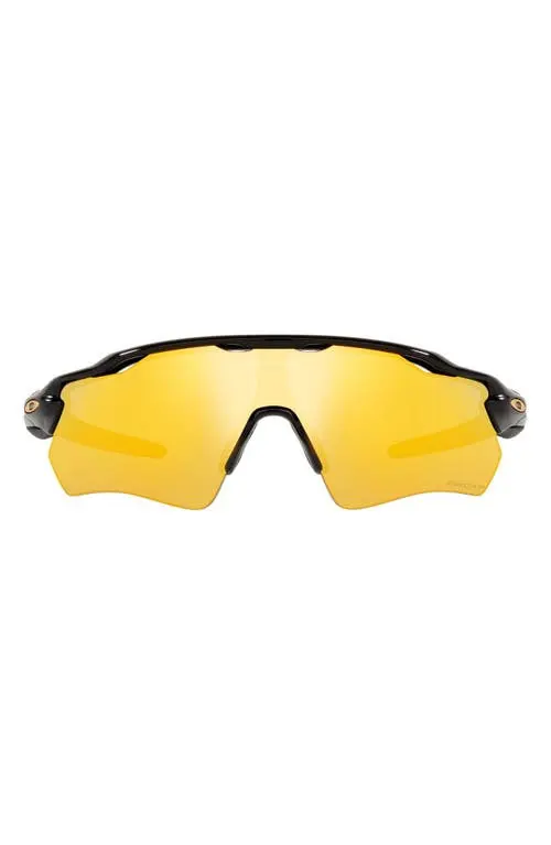 Oakley 38mm Polarized Rectangle Sunglasses - Polished Black/prizm 24k