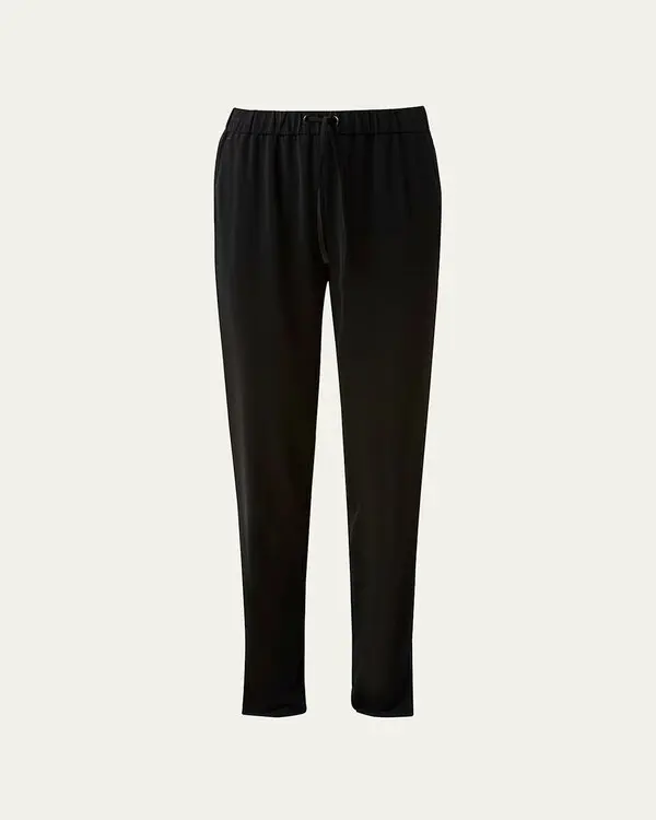 Akris Mike Split-hem Crepe Pants - Black