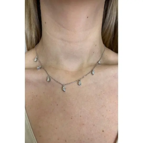 HAUTECARAT Lab-created Diamond Charm Choker - 18k White Gold