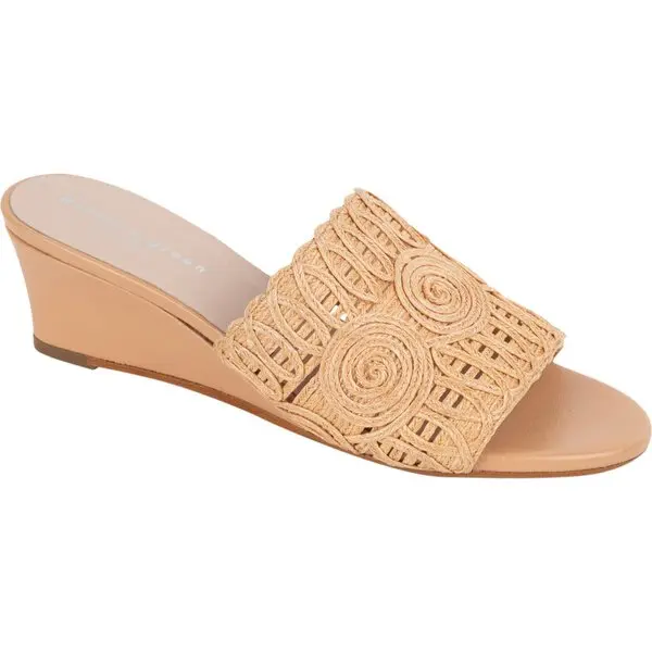 PATRICIA GREEN Siesta Raffia Wedge Sandal - Natural