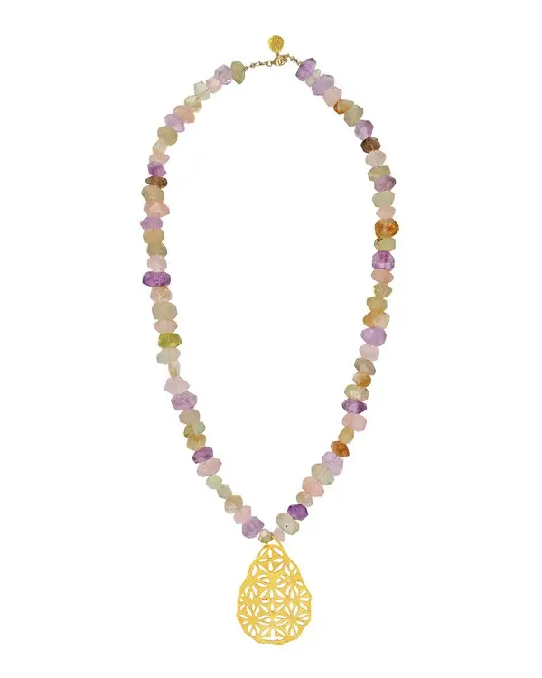 DEVON LEIGH Filigree Pendant Necklace - Multi