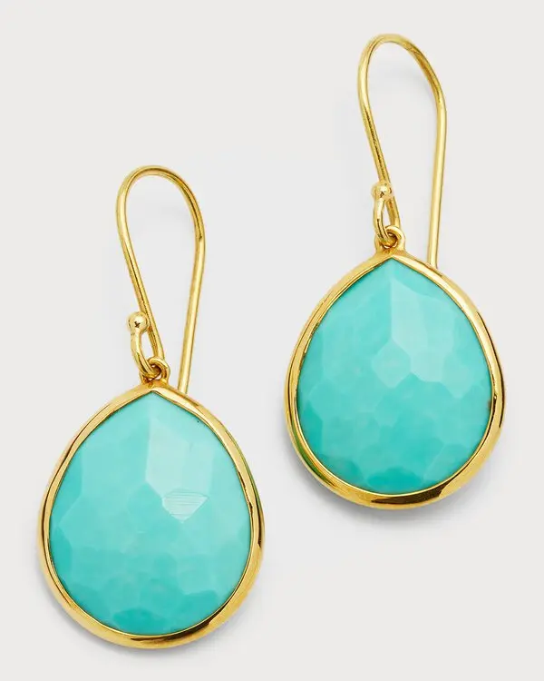 Ippolita 18k Gold Small Teardrop Earrings - Turquoise