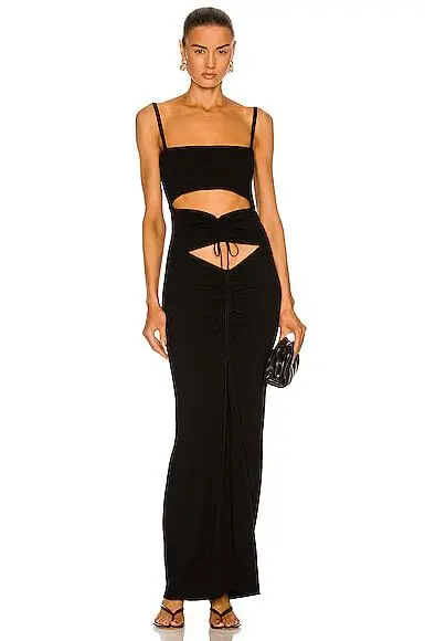 knit maxi dress cover up Vix Paula Hermanny Jenne Knit Cover Up - Black main image 1