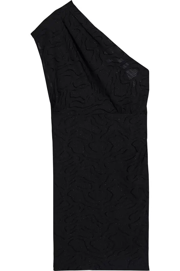 IRO PARIS Roxanie One-shoulder Fil Coupé Chiffon Mini Dress - Black