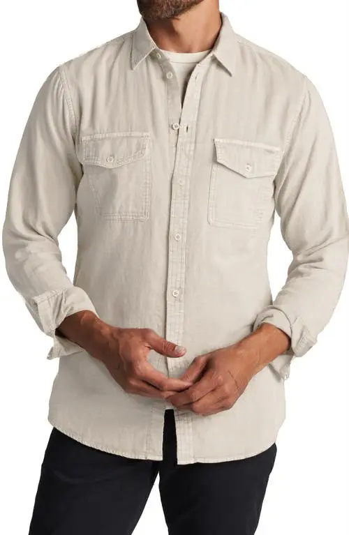 ROAN Leeds Double Weave Button-up Shirt - Bone