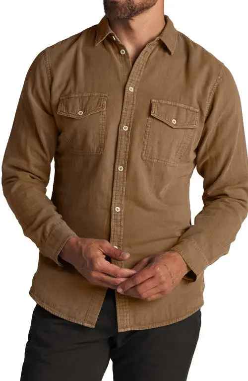 ROAN Leeds Double Weave Button-up Shirt - Umber