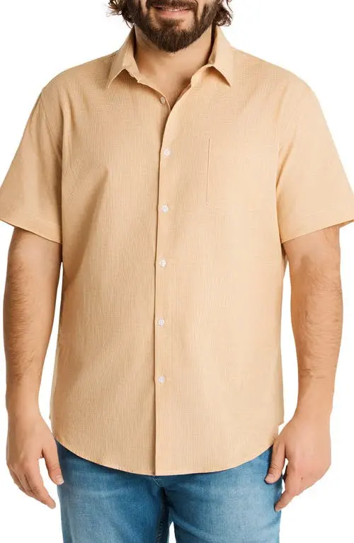 Buy JOHNNY BIGG Otto Short Sleeve Cotton & Linen Button-up Shirt ...
