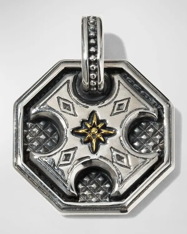 Konstantino Axel Octagonal Pendant - Sterling Silver