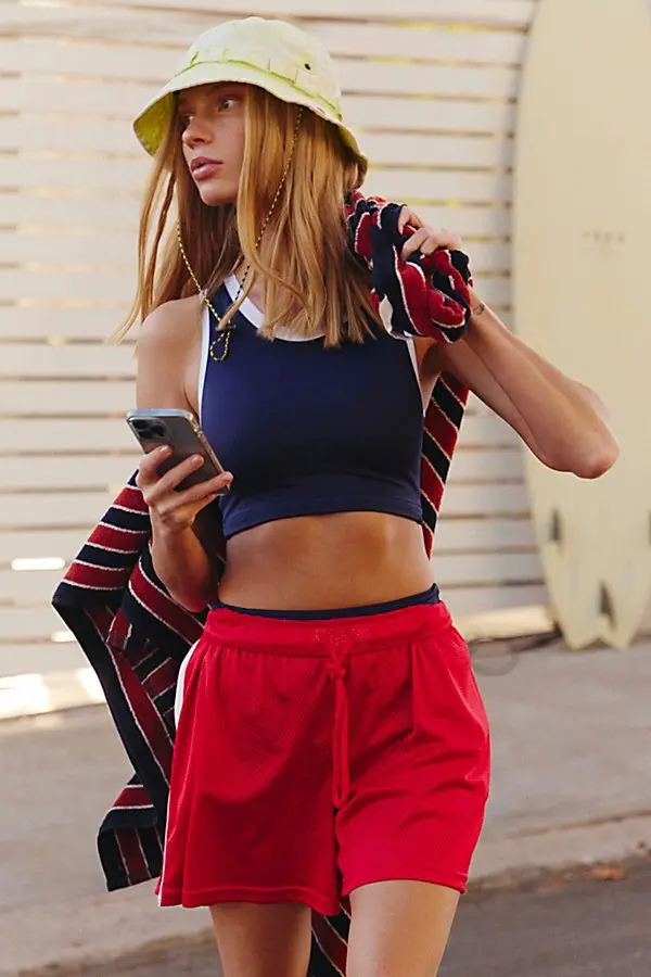 SALT GYPSY Crop Surf Top - Navy