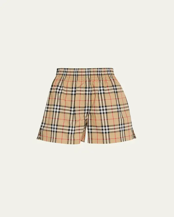 Burberry Audrey Checkered Shorts - Archive Beige Ip Chk