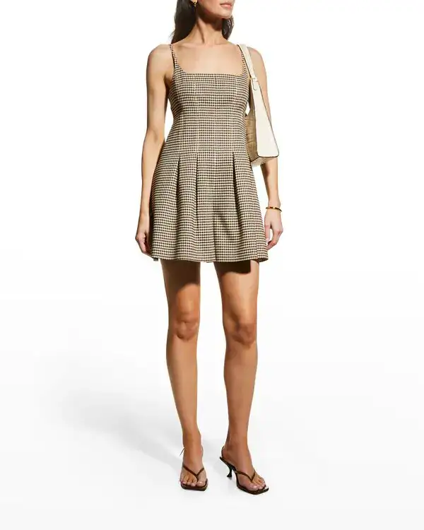 Rebecca Taylor Gingham Check Romper In Spring Check Espr 75% Off