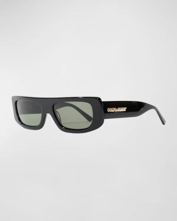 GOLF LE FLEUR Bel-air Rectangular Semi-shield Sunglasses - Black