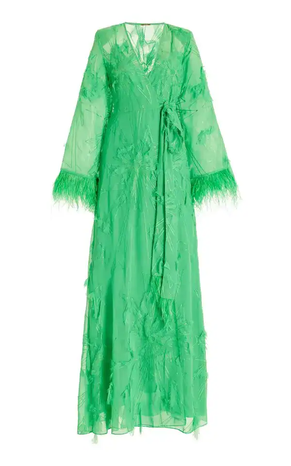 alexis green feather dress ALEXIS | Robia Dress main image 1