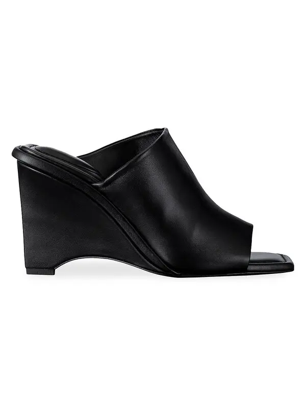 Buy Frame Le Naomi Leather Mules Noir At 50 Off Editorialist