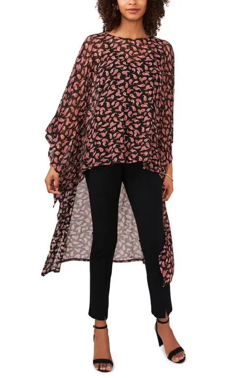 Chaus Paisley High-low Top - Black
