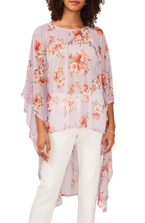 Chaus Floral High-low Top - Lavender 530