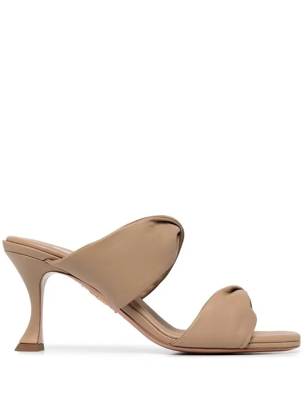 AQUAZZURA Twist Double-strap Sandals - Neutrals
