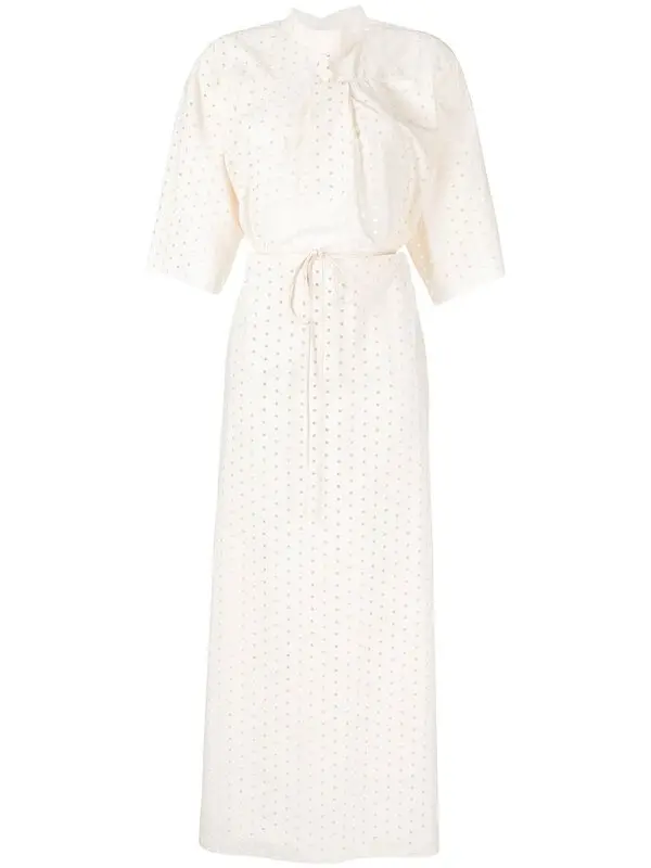 LITKOVSKA Bloom Perforated Midi Dress