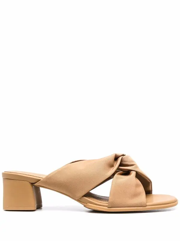 Camper Katie Knot-detail Leather Sandals - Neutrals