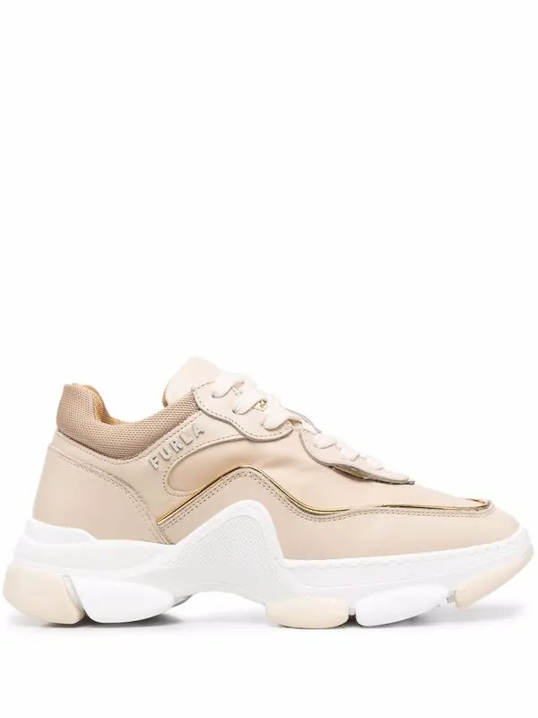 Furla Chunky Lace-up Sneakers - Neutrals