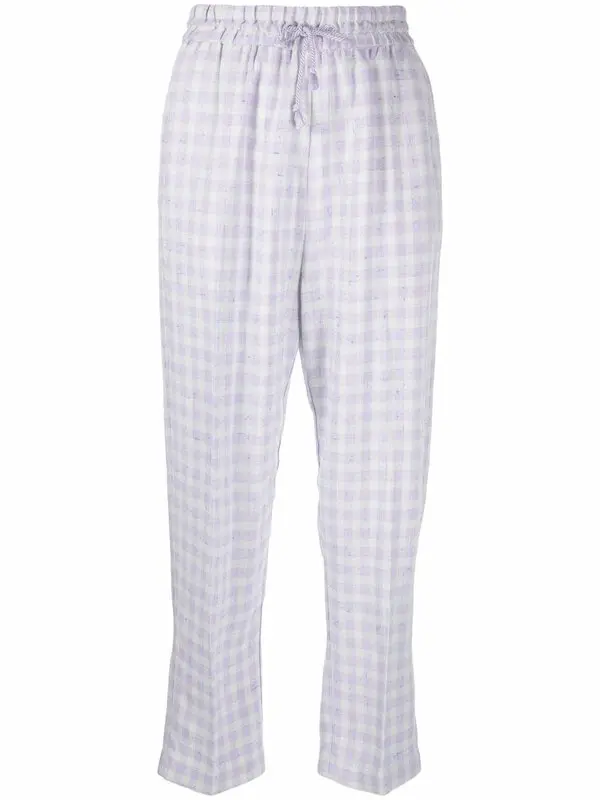 FORTE_FORTE Check-print Trousers