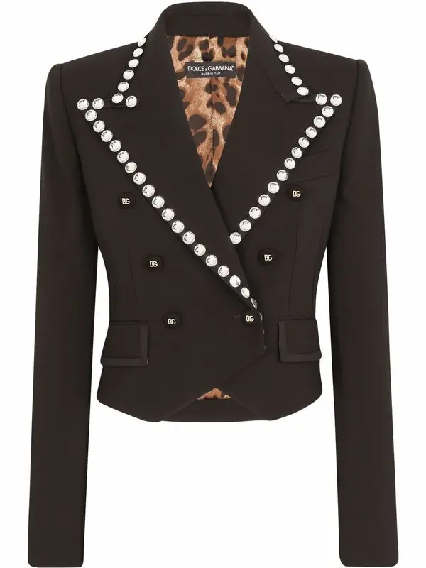 Dolce & Gabbana Spencer Crystal-embellished Wool Jacket