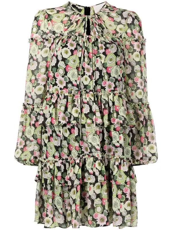 cinq a sept green floral dress Ivy Paisley Tirza Dress – Cinq à Sept main image 1