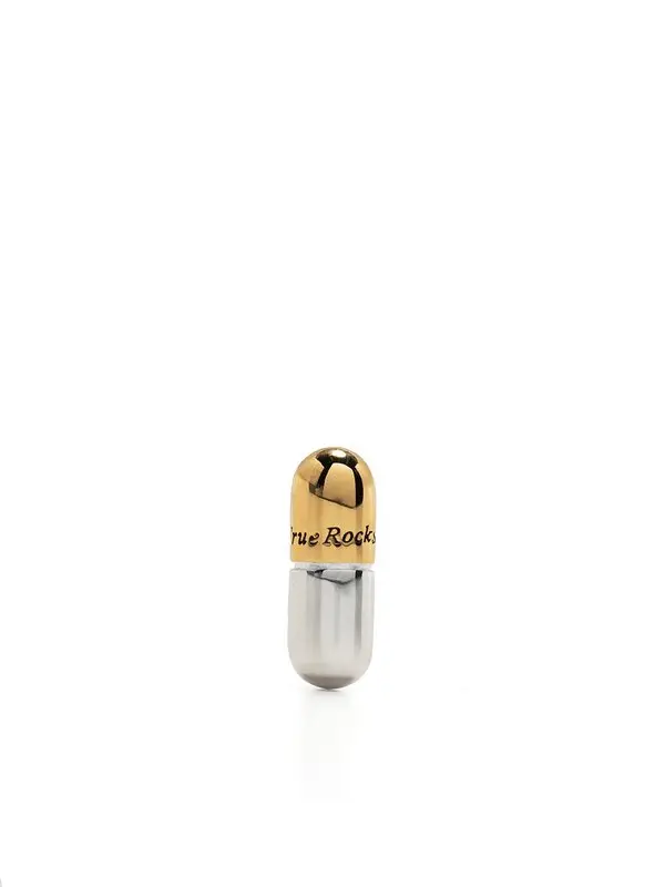 TRUE ROCKS Pill Stud Earring - Silver
