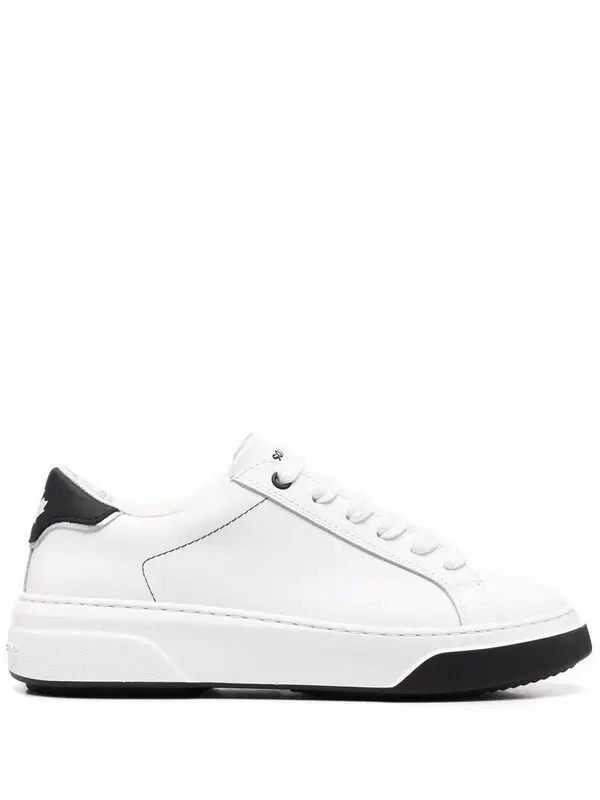 Dsquared2 Lace-up Leather Sneakers - White
