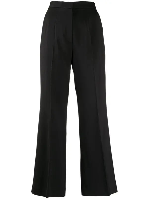 GOODIOUS Cropped Boot-cut Trousers