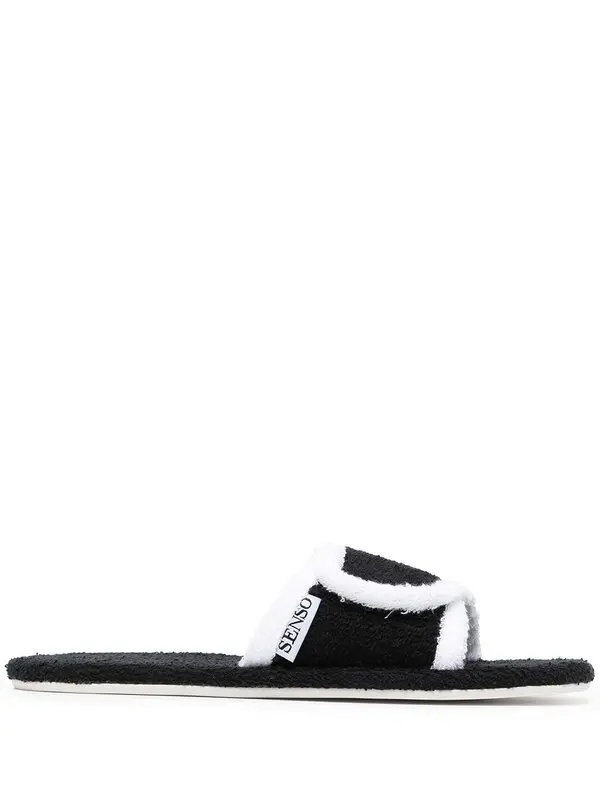 Senso Iris Towelling Sandals - Black