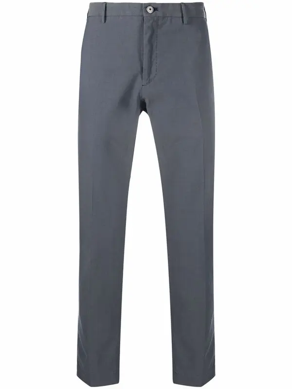Incotex Straight-leg Cotton Trousers - Blue