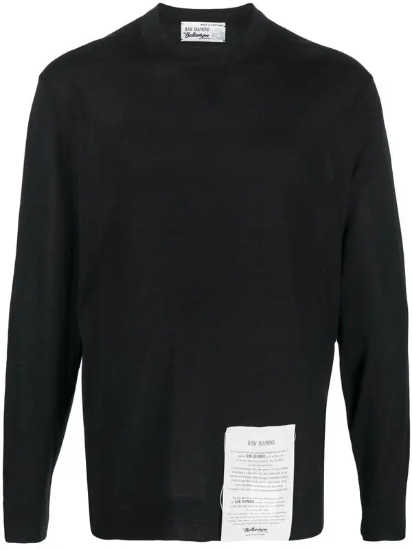 BALLANTYNE Logo Patch Jumper - Black