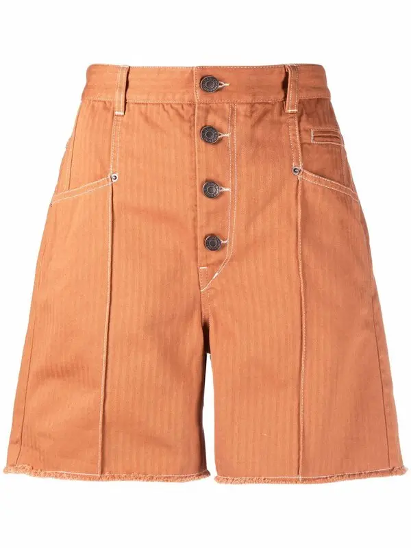 Isabel Marant Cotton Shorts - Orange