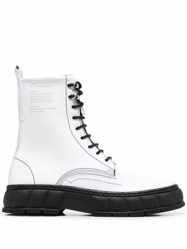 VIRON 1992 Logo-print Ankle Boots - White