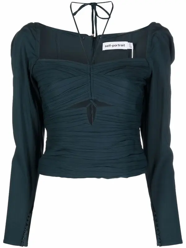 SELF-PORTRAIT Crepe Top