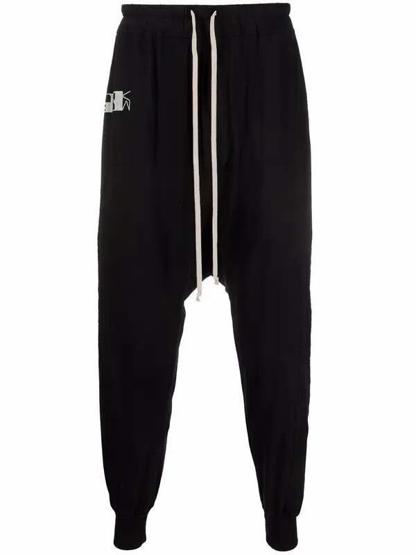 Rick Owens Logo-print Drop-crotch Trousers