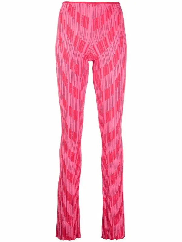 Philosophy Di Lorenzo Serafini Intarsia-knit Flared Trousers