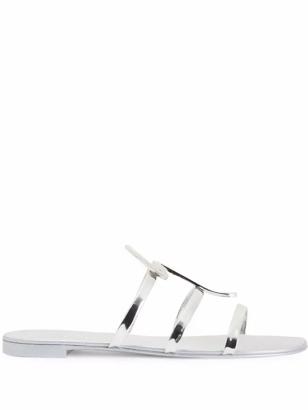 GIUSEPPE ZANOTTI Syrma G-strap Sandals - Silver