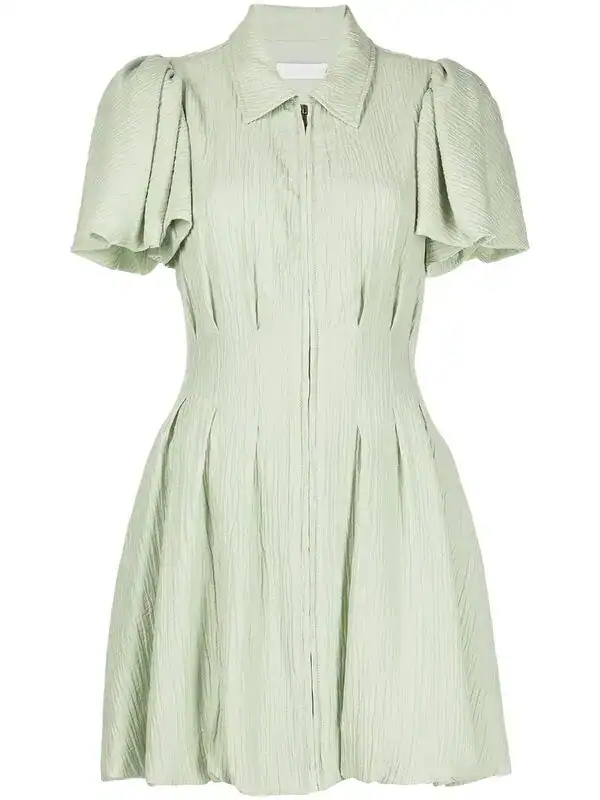 Simkhai Callita Puff-Leeve Mini Dre In Green - 55% Off | Editorialist