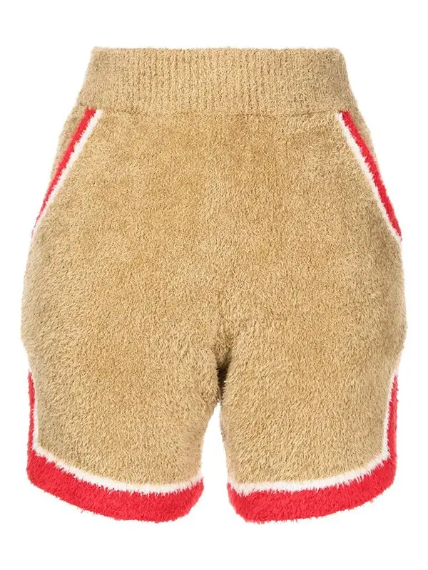 UNDERCOVERISM Side-stripe Towelling Shorts - Brown