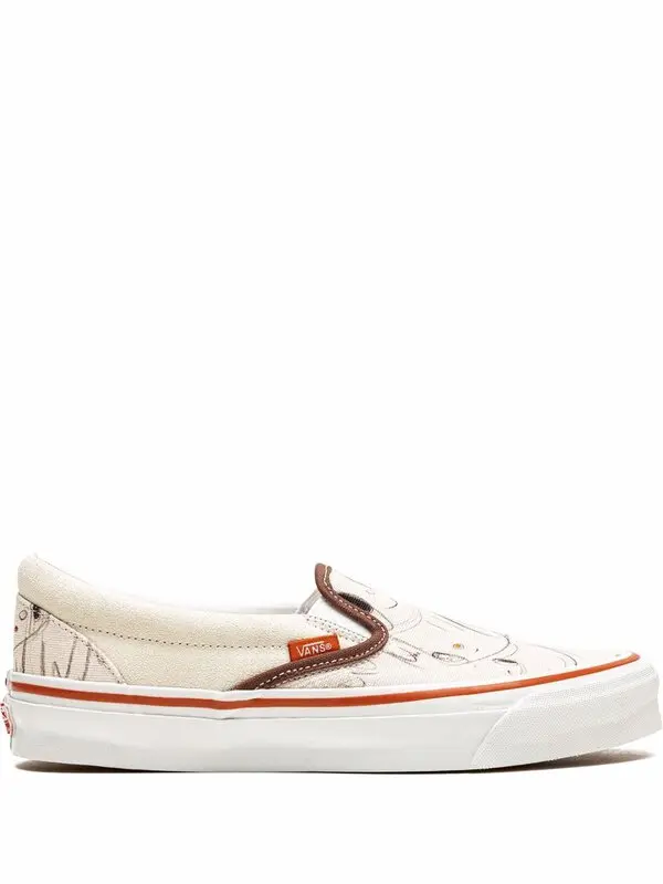 VANS X Javier Calleja Og Classic Slip-on Sneakers - White