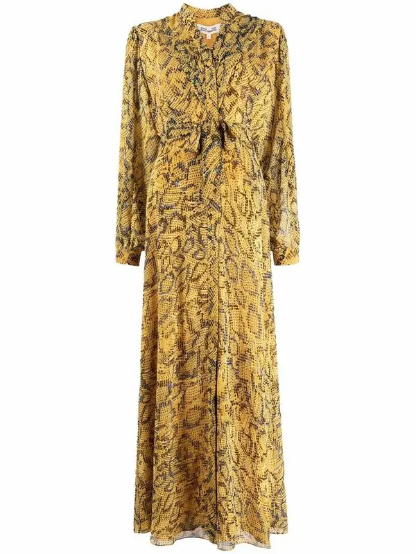 Diane Von Furstenberg Snake-print Maxi Dress