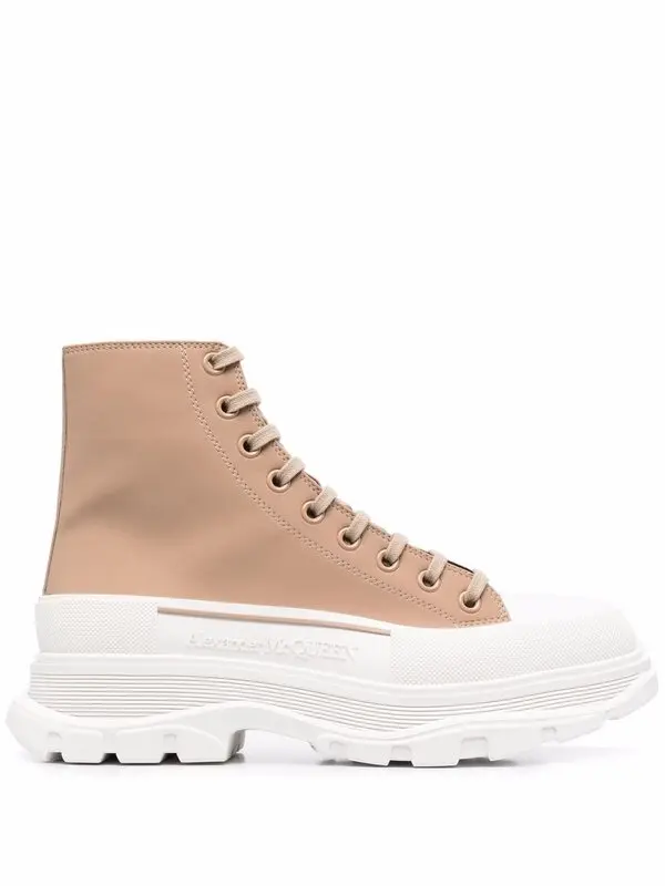Alexander McQueen Debossed-logo High-top Sneakers