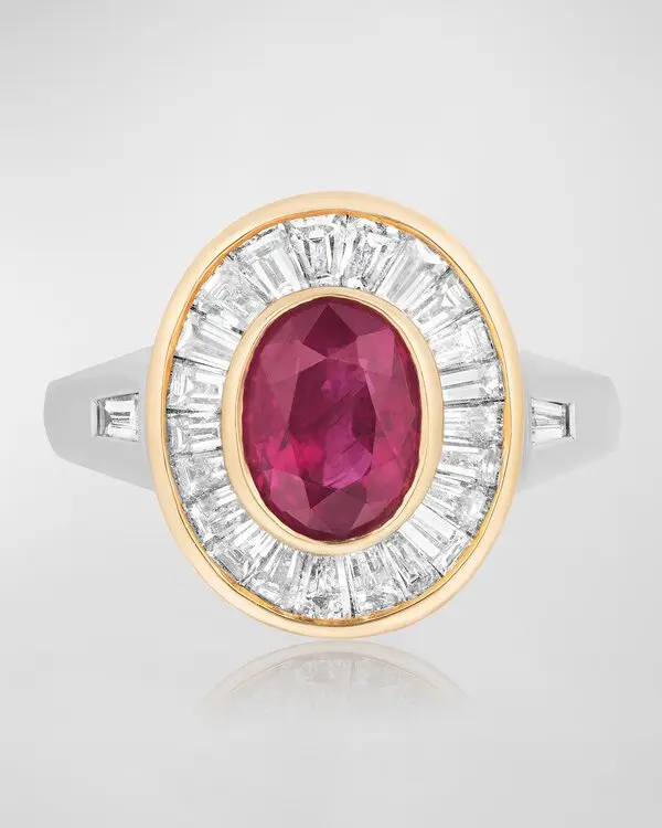ANDREOLI 18k Gold Ruby And Diamond Ring