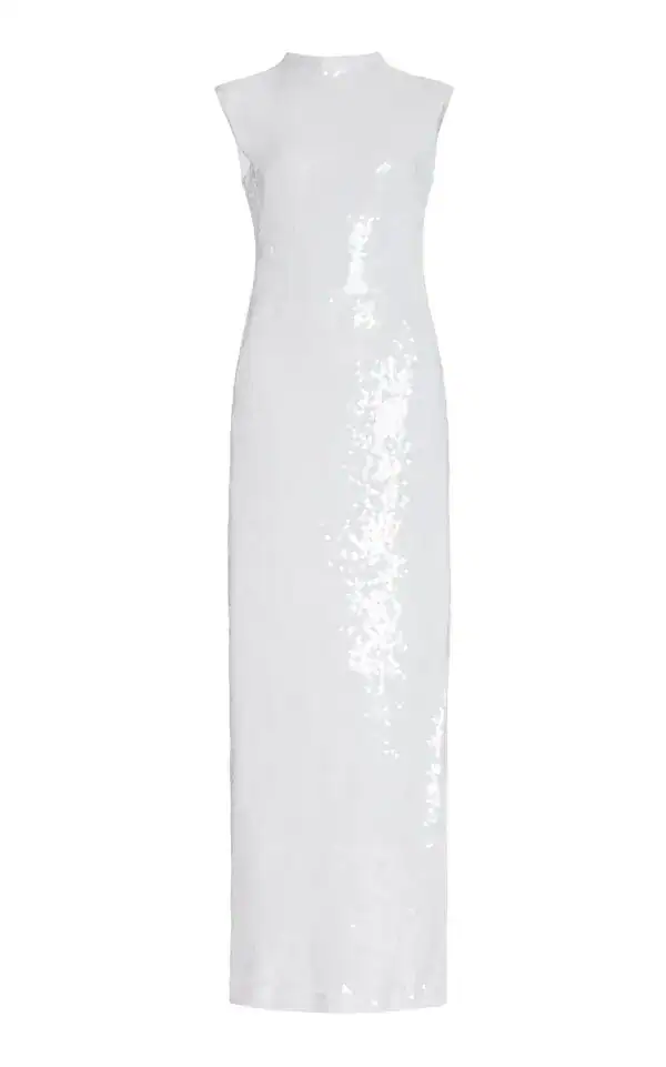 16arlington Mira Sequined Maxi Dress Uk 8 In White - 70% Off | Editorialist
