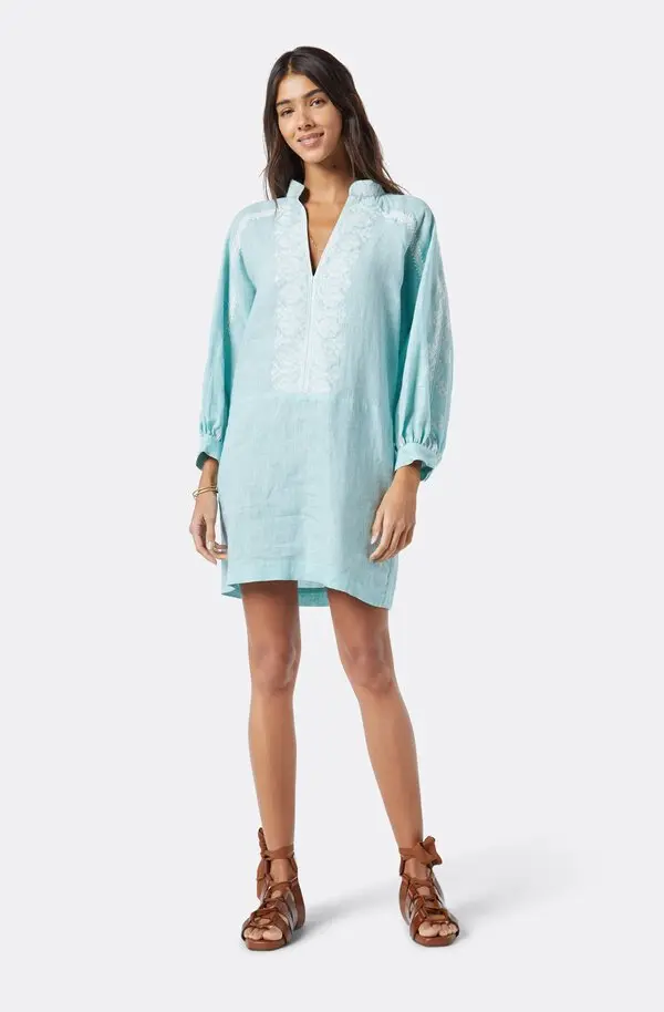 Joie Marisolla Mini Dress In Blue | Extra Small | Cotton/Linen -  Harborgrayporce | Editorialist